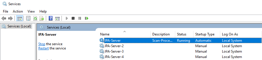8.9 IPA-Server Dienst - IPA-Suite